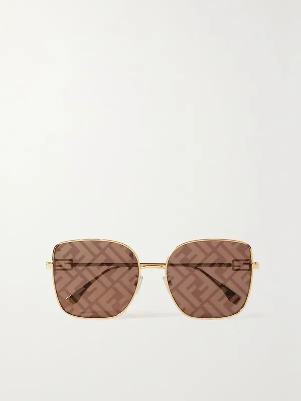 Fendi Square-frame Sunglasses - Gold