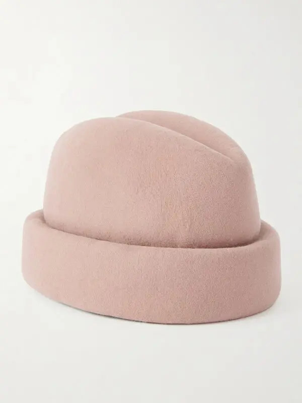 GIGI BURRIS MILLINERY Sharina Wool-felt Cap - Pink