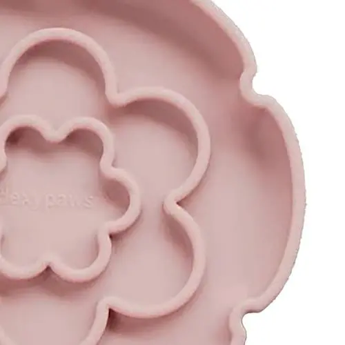 DEXYPAWS Flower Elevated Slow Feeder, Blush