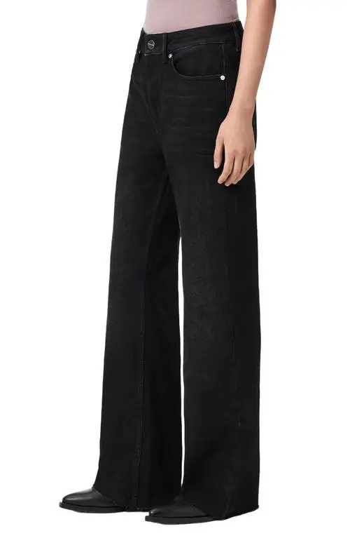 ALLSAINTS Ember Relaxed Flare Raw Hem Jeans