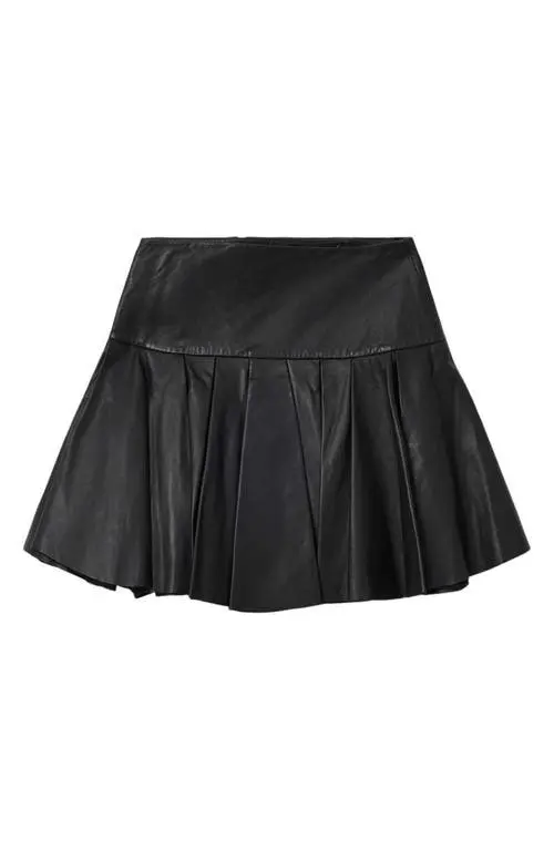 ALLSAINTS Irina Asymmetric Leather Skirt