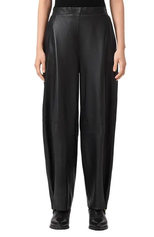 ALLSAINTS Etta Barrel Leg Leather Pants