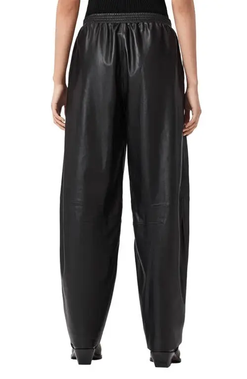 ALLSAINTS Etta Barrel Leg Leather Pants