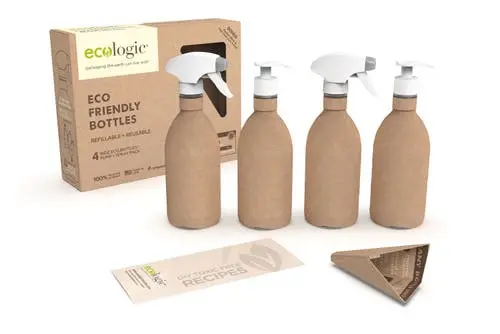 ECOLOGIC BRANDS Kit Of Four Refillable, Recyclable, Renewable - Brown