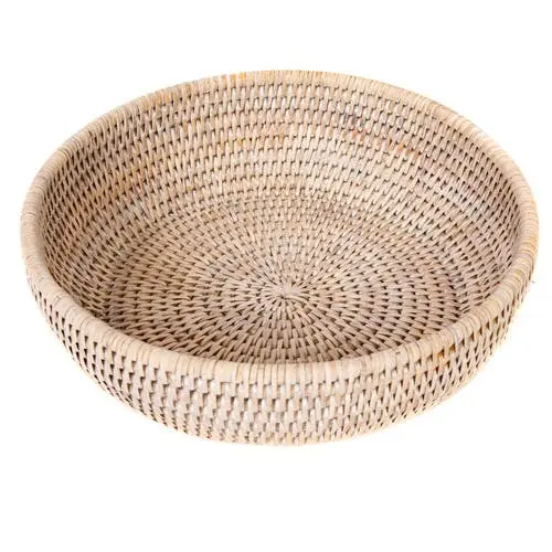 ARTIFACTS TRADING COMPANY™ Artifacts Rattan Rattan Everything Bowl - White Wash