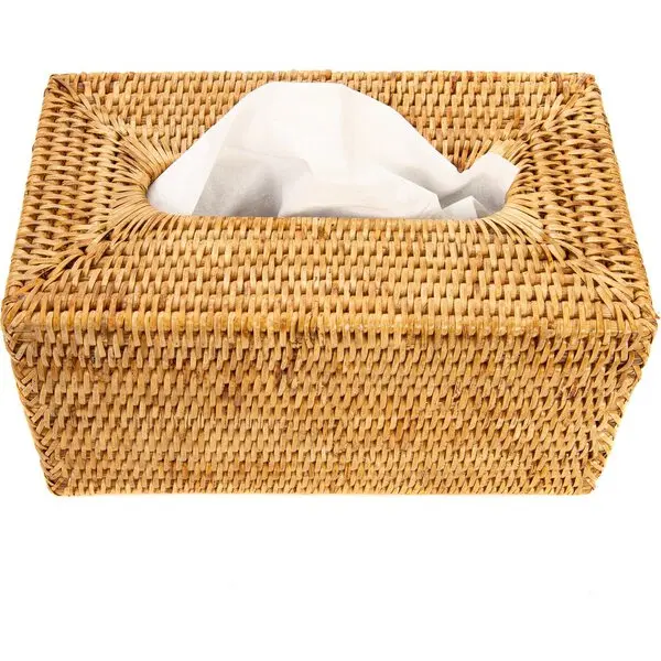 ARTIFACTS TRADING COMPANY™ Artifacts Rattan Rectangular Tissue Box Cover - Honey Brown
