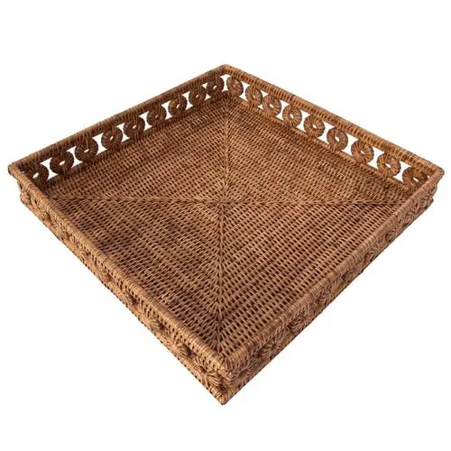 ARTIFACTS TRADING COMPANY™ Artifacts Rattan Inna Design Square Tray - Honey Brown