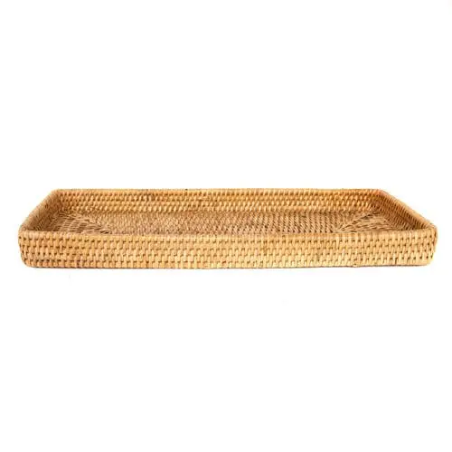 ARTIFACTS TRADING COMPANY™ Artifacts Rattan Rectangular Vanity Tray - Honey Brown