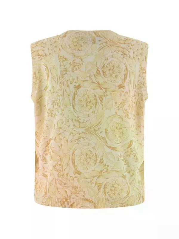 Versace Barocco Patterned Silk Vest