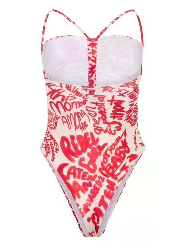 Dsquared2 Rebel Hibiscus One-piece Swimsuit