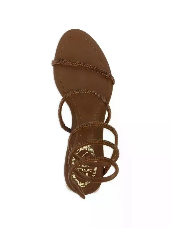 Rene Caovilla Cleo Coiled-strap Leather Sandals - Brown
