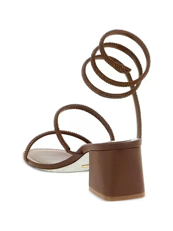 Rene Caovilla Cleo Coiled-strap Leather Sandals - Brown