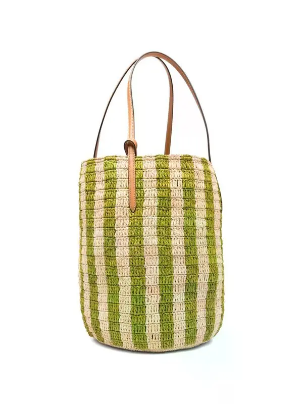 Valentino Garavani Striped Raffia Tote Bag