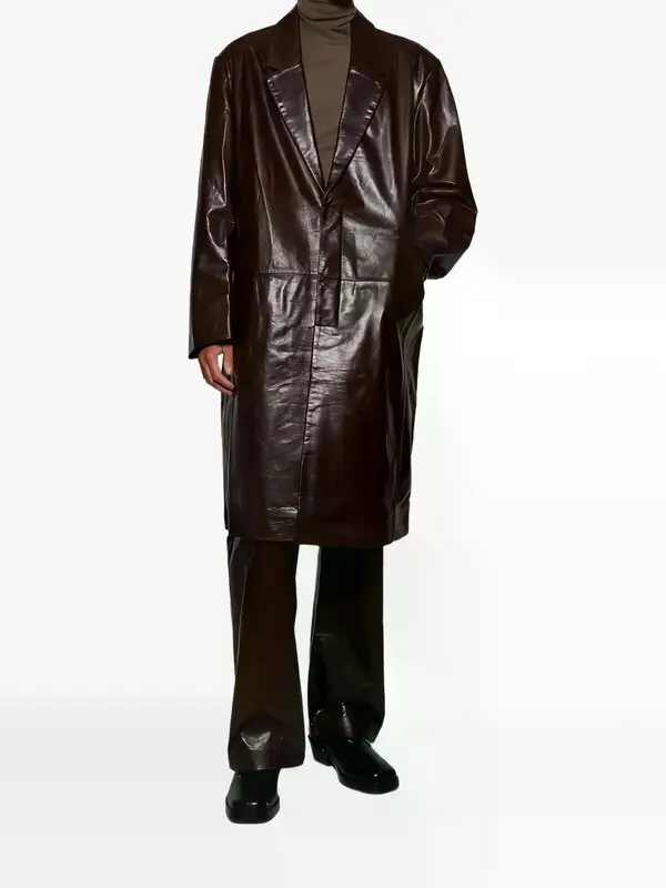 ENTIRE STUDIOS Single-breasted Leather Coat