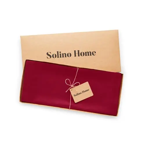 Solino Home Cotton Plain Table Runner For Dining Table - Red