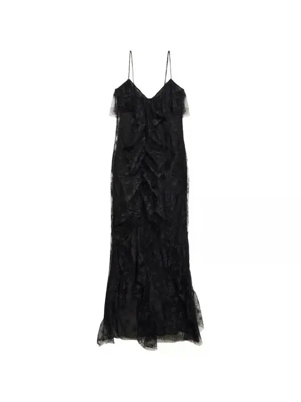 Blumarine Lace-patterned Ruffled Dress
