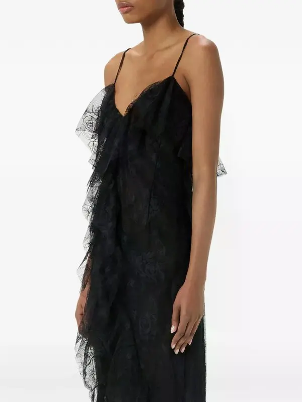 Blumarine Lace-patterned Ruffled Dress