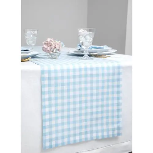 Solino Home Linen Table Runner For Dining Table - Blue Bell