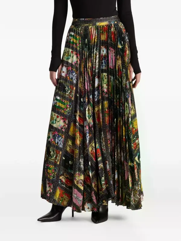 Alice + Olivia Katz Printed Maxi Skirt