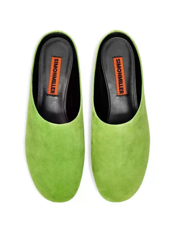 SIMONMILLER Riad Suede Mules - Green