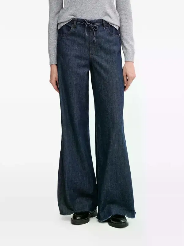 OUI Drawstring Fastening Flared Jeans