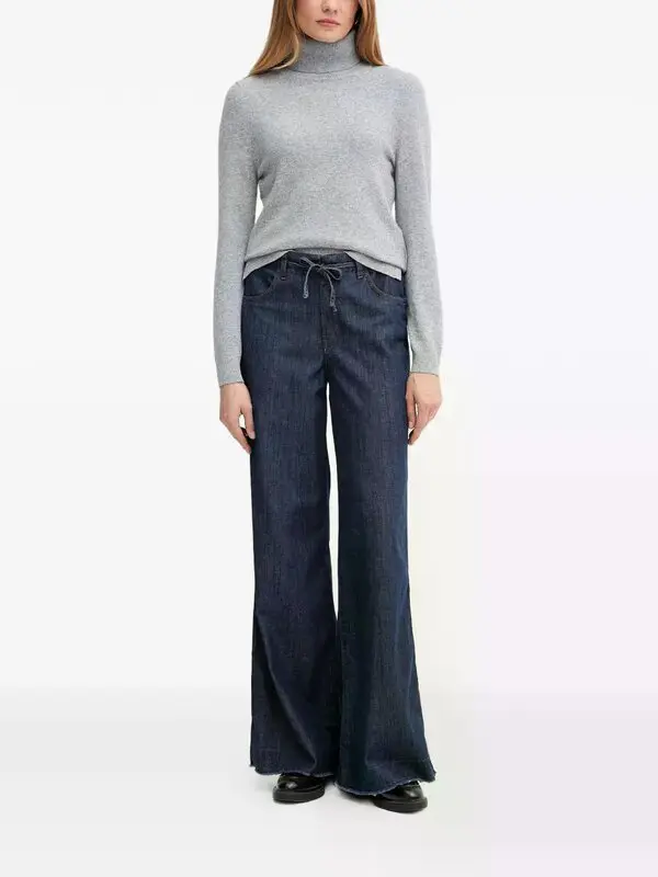 OUI Drawstring Fastening Flared Jeans