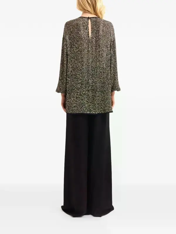 GEMY MAALOUF Metallic Pocket Blouse