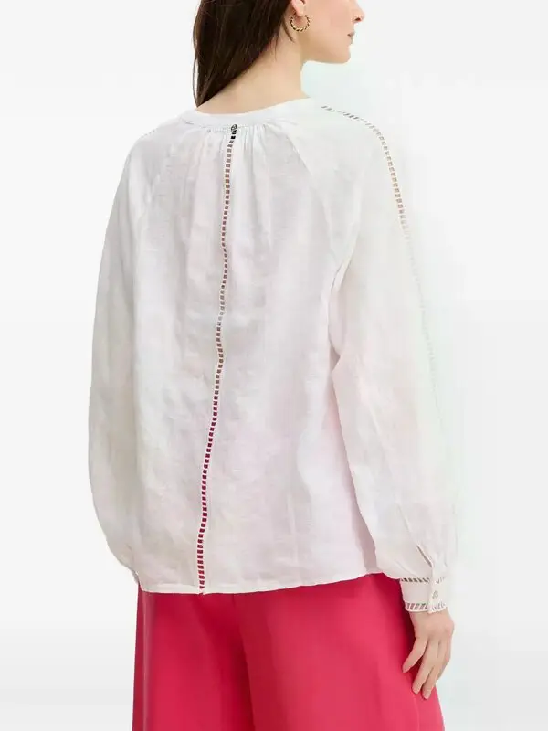 MOS MOSH V-neck Openwork Blouse