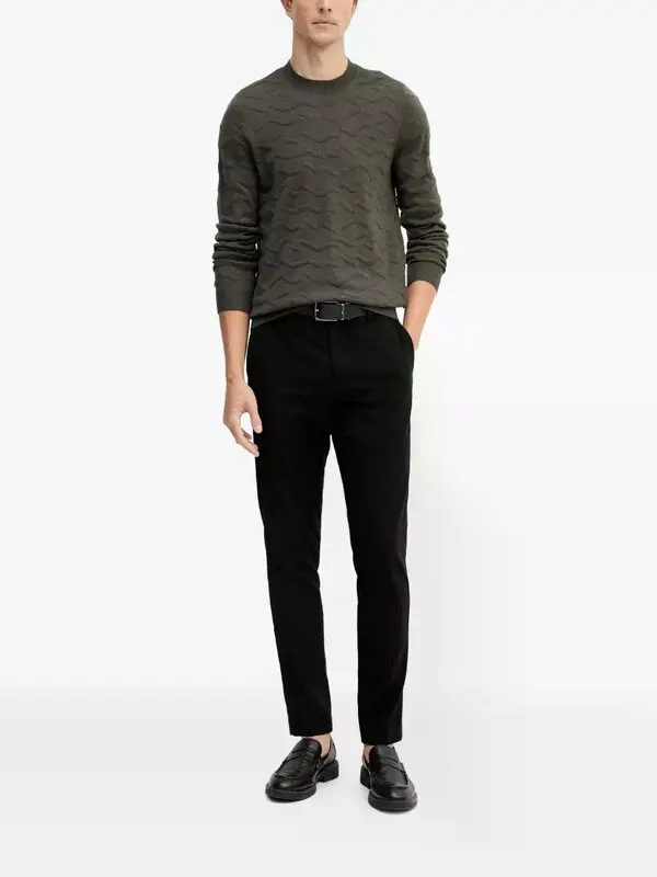Armani Exchange Patterned Crew-neck Sweater - Brown