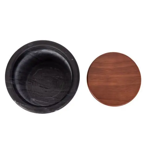 ARTIFACTS TRADING COMPANY™ Artifacts Trading Company Storage Canister With Sealed Wood Top - Black Matte