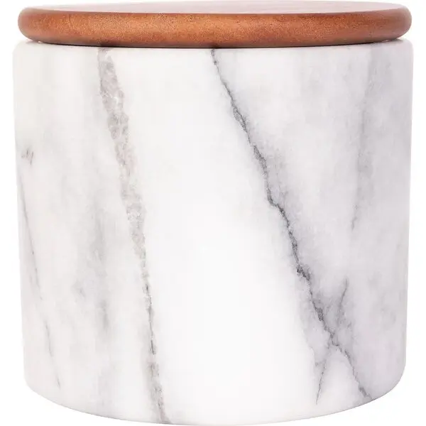 ARTIFACTS TRADING COMPANY™ Artifacts Trading Company Storage Canister With Sealed Wood Top - White Matte