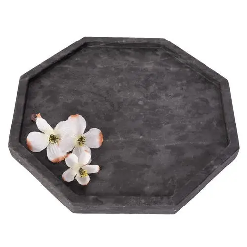 ARTIFACTS TRADING COMPANY™ Artifacts Trading Company Octagonal Marble Tray - Black Matte