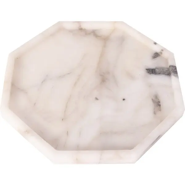 ARTIFACTS TRADING COMPANY™ Artifacts Trading Company Octagonal Marble Tray - White Matte