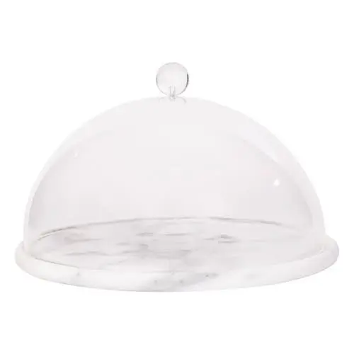 ARTIFACTS TRADING COMPANY™ Artifacts Trading Company Marble Plate With Acrylic Dome - White Matte