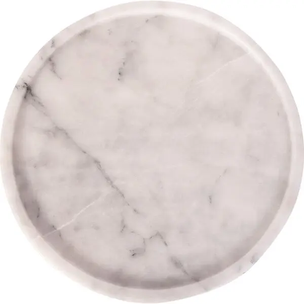 ARTIFACTS TRADING COMPANY™ Artifacts Trading Company Decorative Round Marble Tray - White Matte