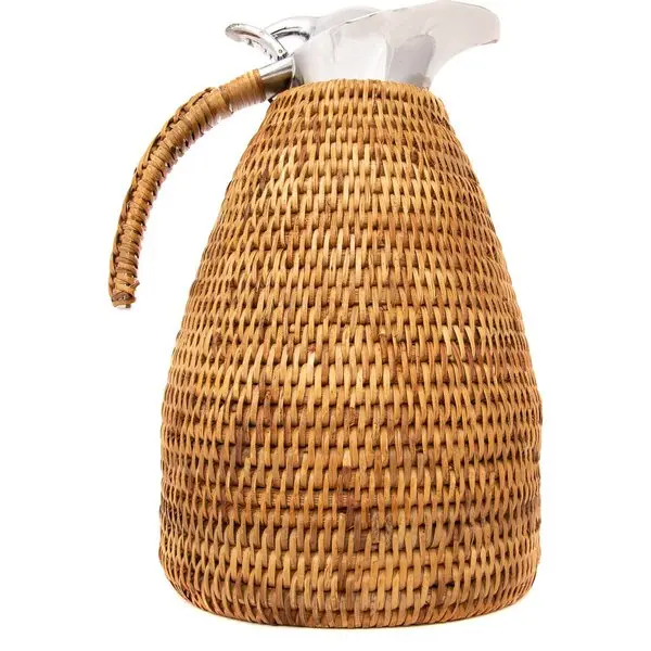 ARTIFACTS TRADING COMPANY™ Artifacts Rattan 1.5 Liter Stainless Steel Thermos - Honey Brown
