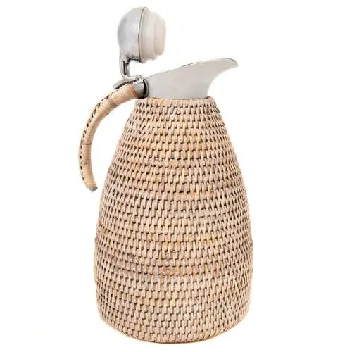 ARTIFACTS TRADING COMPANY™ Artifacts Rattan 1.5 Liter Stainless Steel Thermos