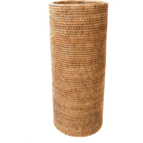 ARTIFACTS TRADING COMPANY™ Artifacts Rattan Round Umbrella Basket - Honey Brown