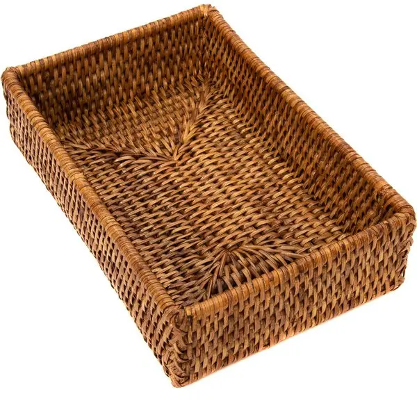 ARTIFACTS TRADING COMPANY™ Artifacts Rattan Guest Towelrectangular Napkin Holder - Honey Brown