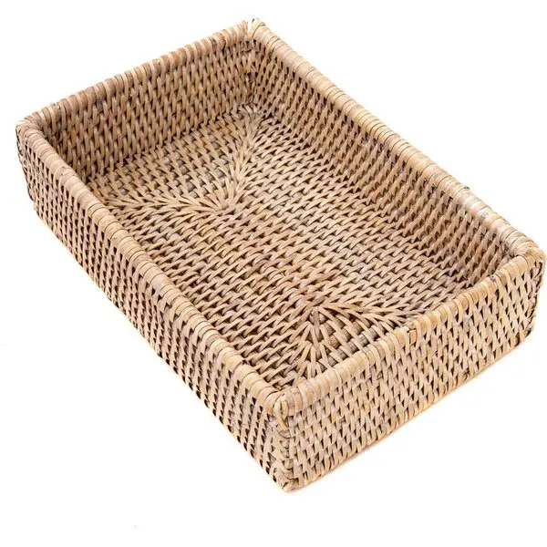 ARTIFACTS TRADING COMPANY™ Artifacts Rattan Guest Towelrectangular Napkin Holder - White Wash