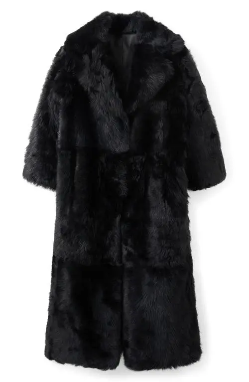 Mango Genuine Shearling And Leather Reversible Coat