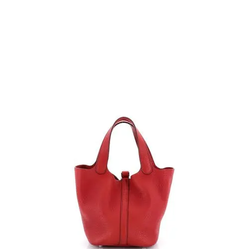 Hermès Picotin Lock Bag Clemence Pm - Red