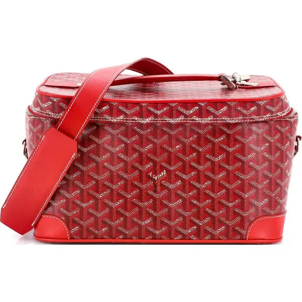 GOYARD Convertible Cosmetic Train Case Coated Canvas