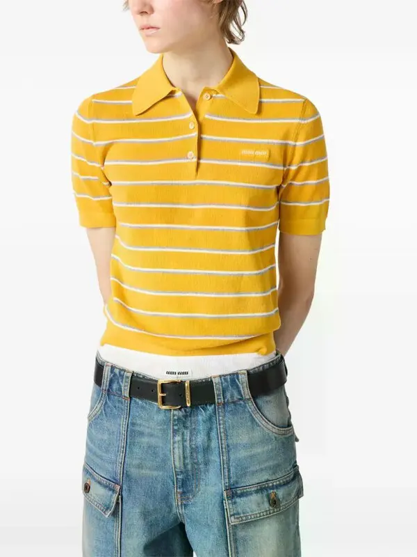Miu Miu Washed Patch-pocket Denim Bermuda Shorts