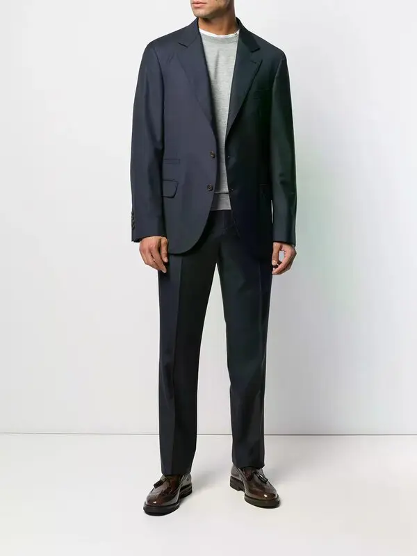 Brunello Cucinelli Single-breasted Tailored Blazer - Blue