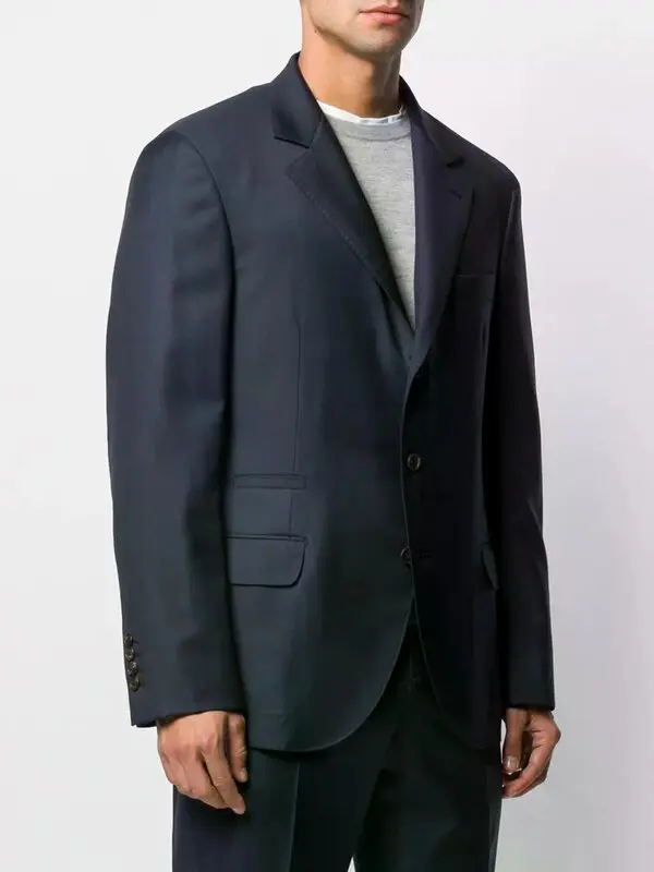 Brunello Cucinelli Single-breasted Tailored Blazer - Blue
