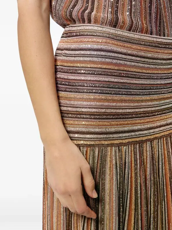 Missoni Striped Pleated Skirt