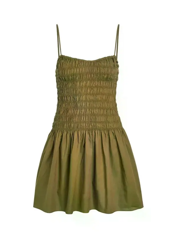 emerald green silk homecoming dress Faithfull The Brand Women's Lene Midi Dress – Saint Bernard