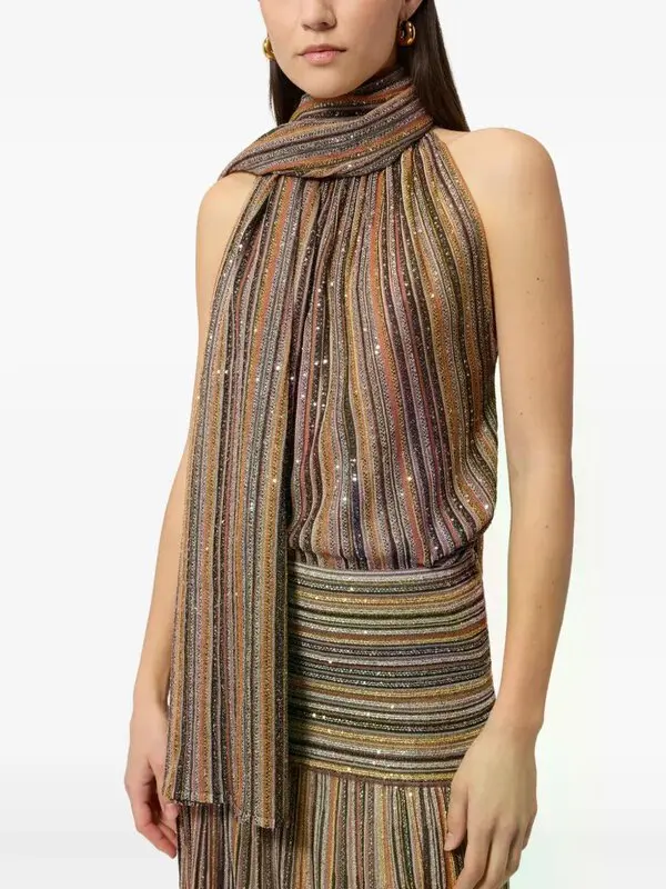 Missoni Striped Embellished Scarf