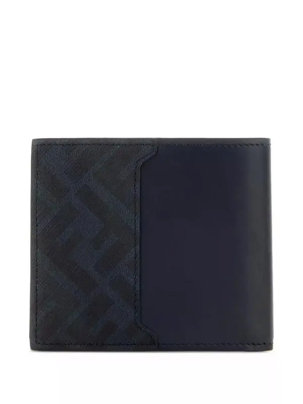 Fendi Squared Ff Logo Leather Wallet